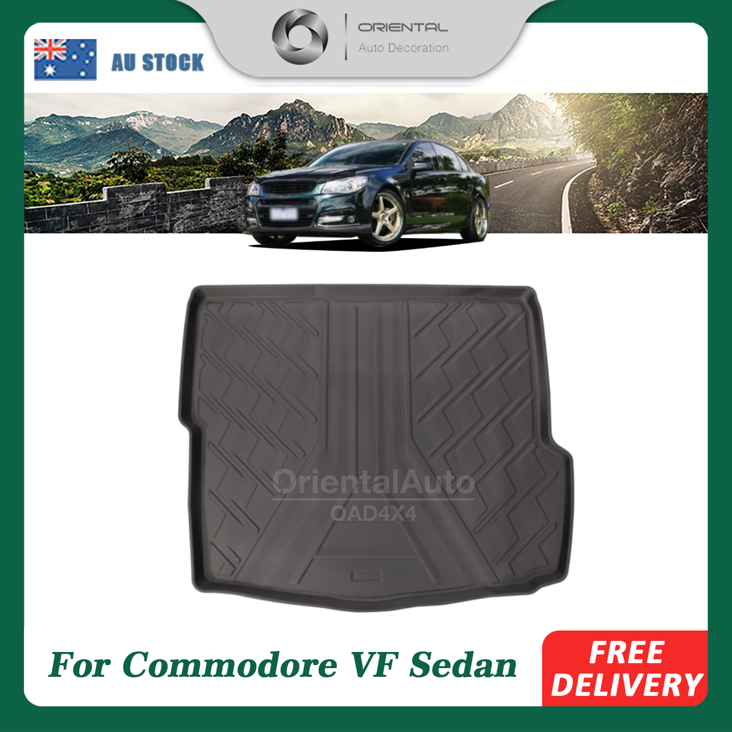 3D TPE Boot Mat for Holden Commodore VF sedan Cargo Mat Trunk Mat Boot ...