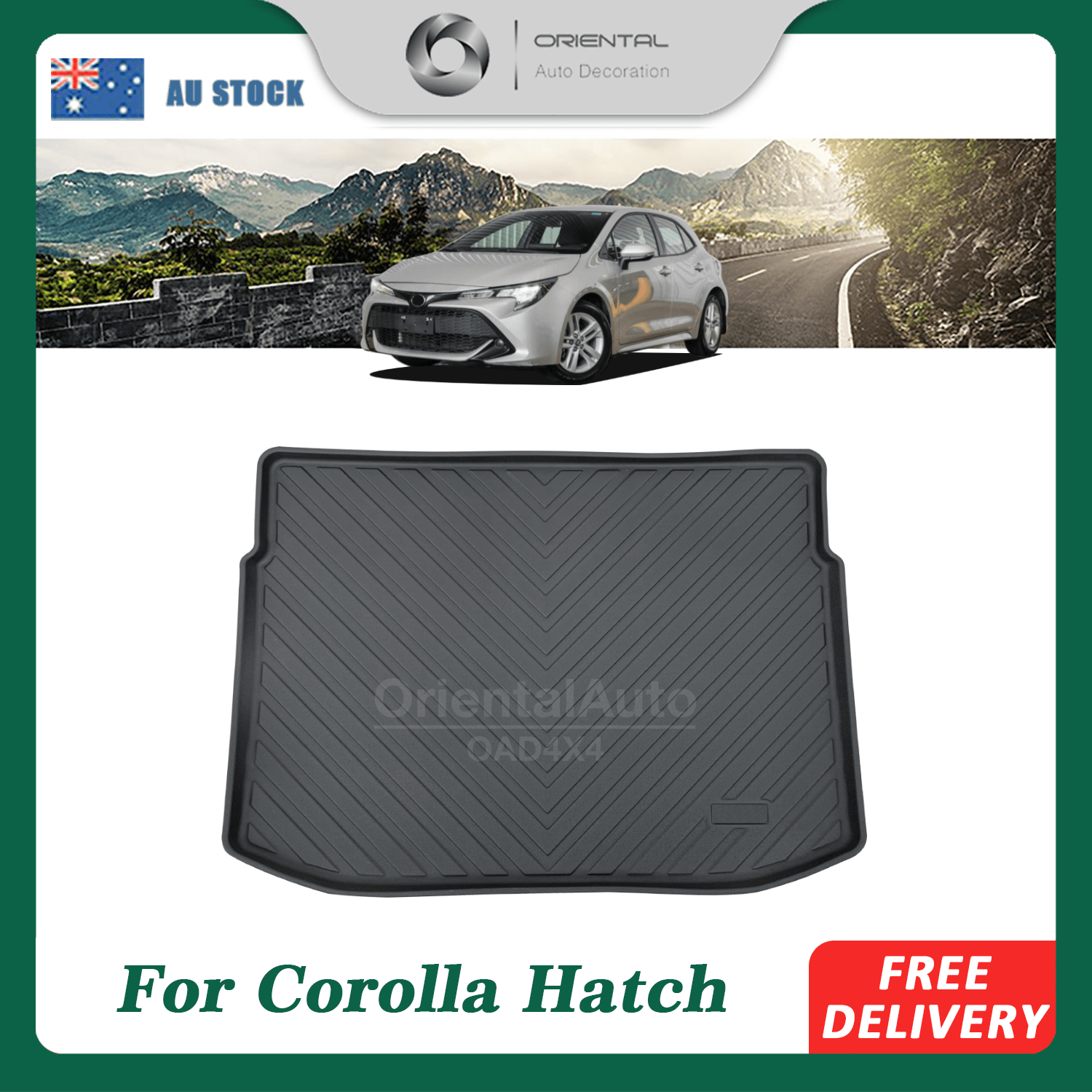 3D TPE Boot Mat for Toyota Corolla Hatch 2018-Onwards Cargo Mat Boot L ...