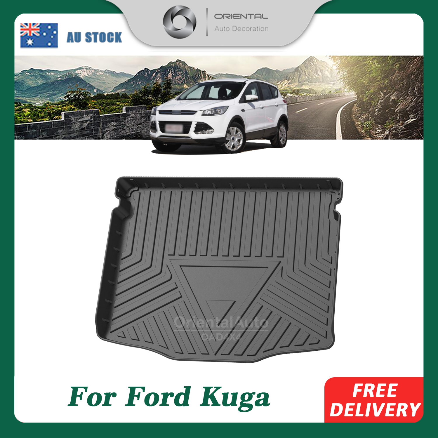 3D TPE Boot Mat for Ford Kuga TF 2013-2016 Cargo Mat Trunk Mat Boot Li ...
