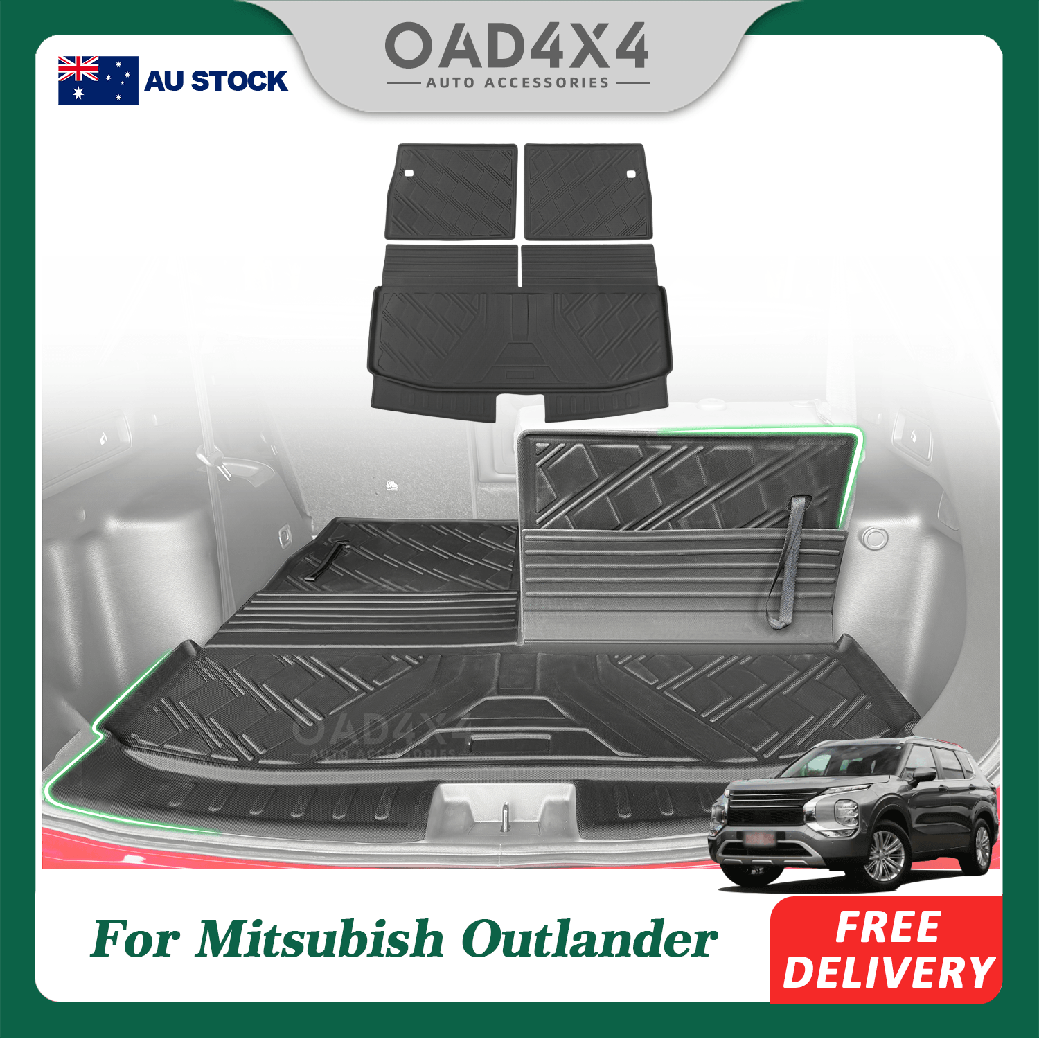 OAD 3D TPE Detachable Boot Mat for Mitsubishi Outlander ZM Series 7 Se ...
