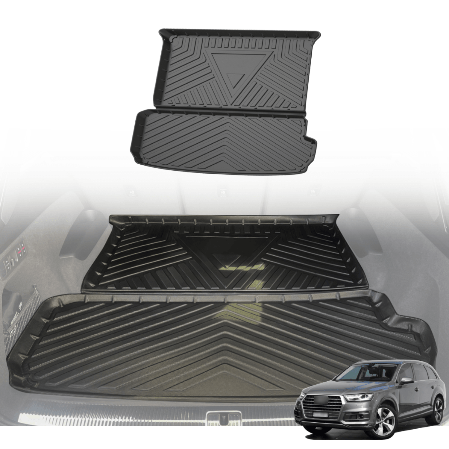 3D TPE Boot Mat for Audi Q7 SQ7 2015-2024 Cargo Mat Trunk Mat Boot Lin ...