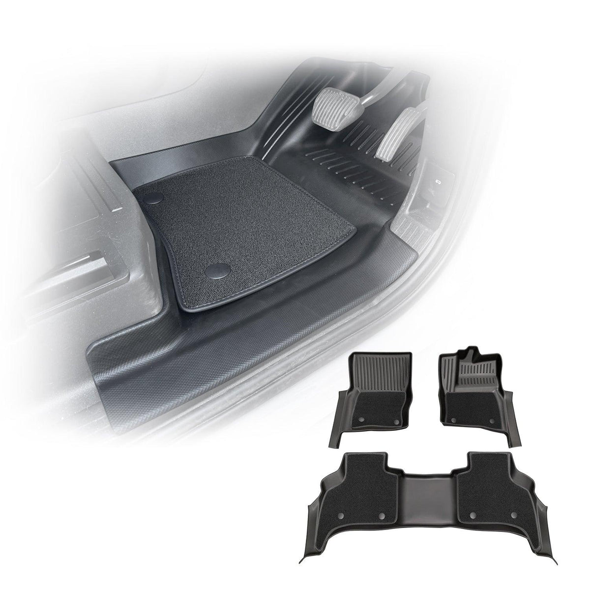 5D Double-Layer Car Floor Mats for Land Rover Defender L663 110 5 Seat ...