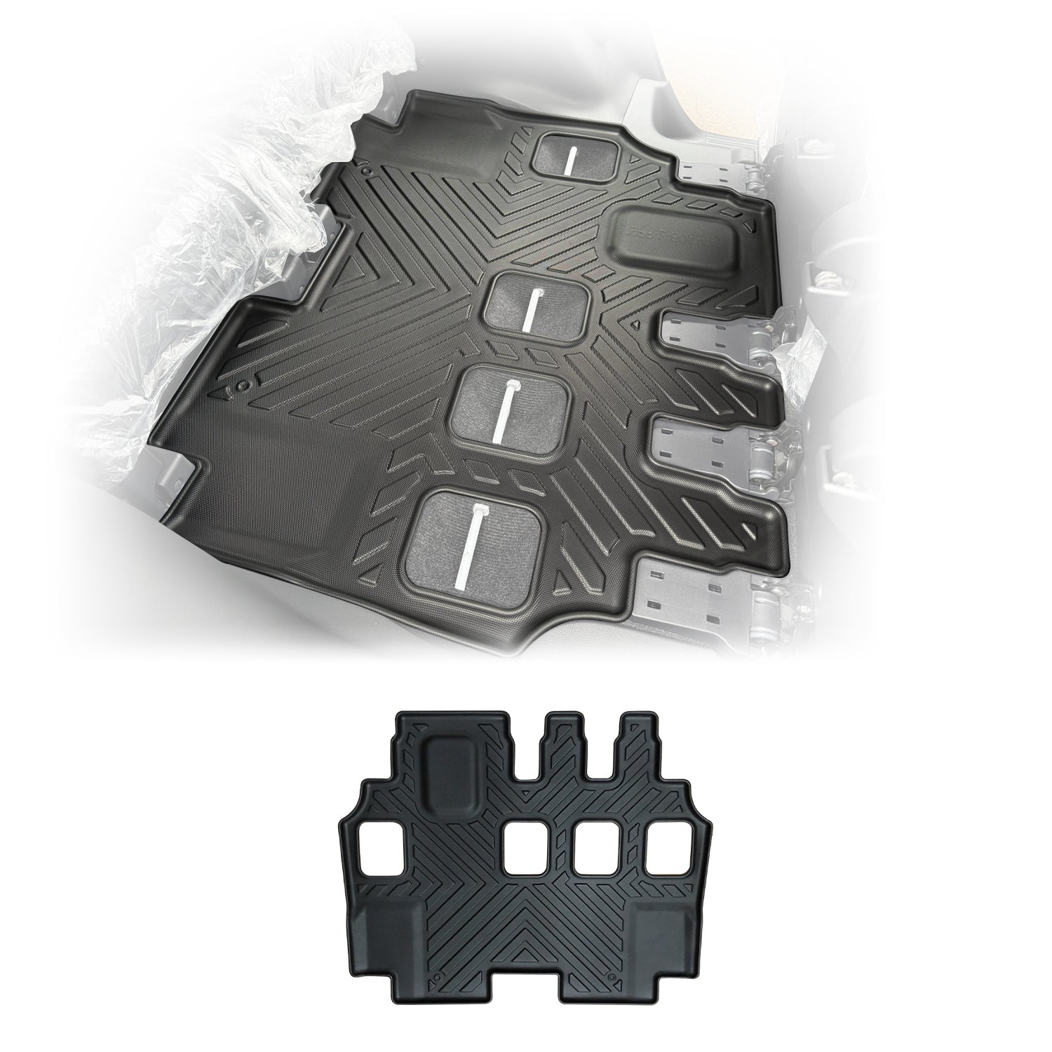 Third Row Car Floor Mats for Mitsubishi Pajero Sport 7 Seater 2015-Onw ...