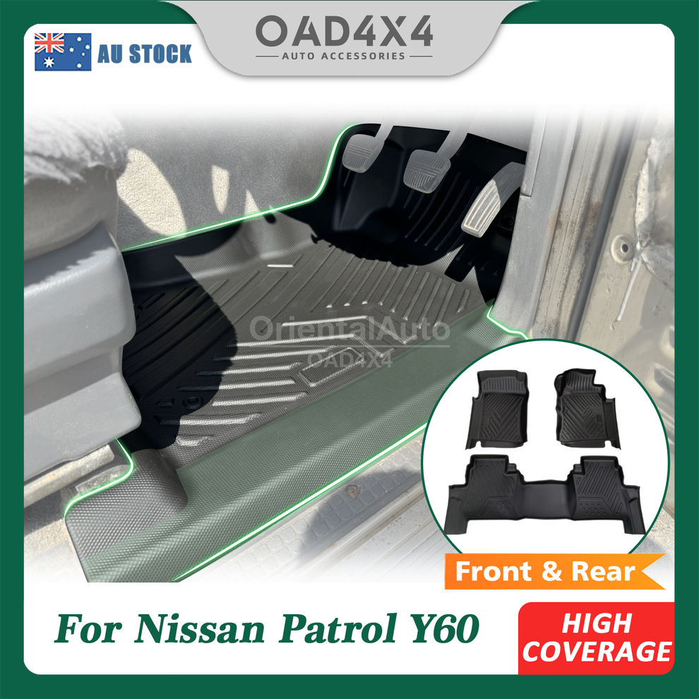5D TPE Floor Mats for Nissan Patrol GQ Series Y60 1988-1997 Tailored D ...