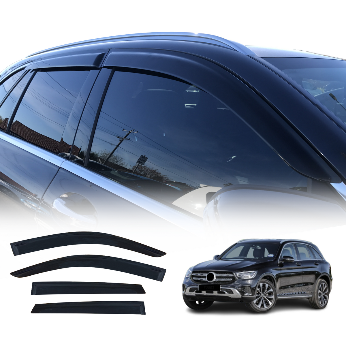 Luxury Weather Shields for Mercedes-Benz GLC Class X253 2015-2022 ...