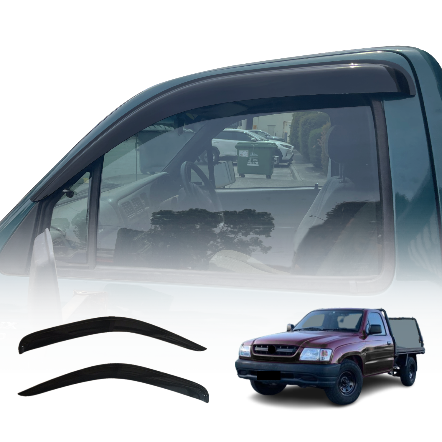 Weather Shields For Toyota Hilux Single Cab 1997-2005 – OAD4X4 Accessories