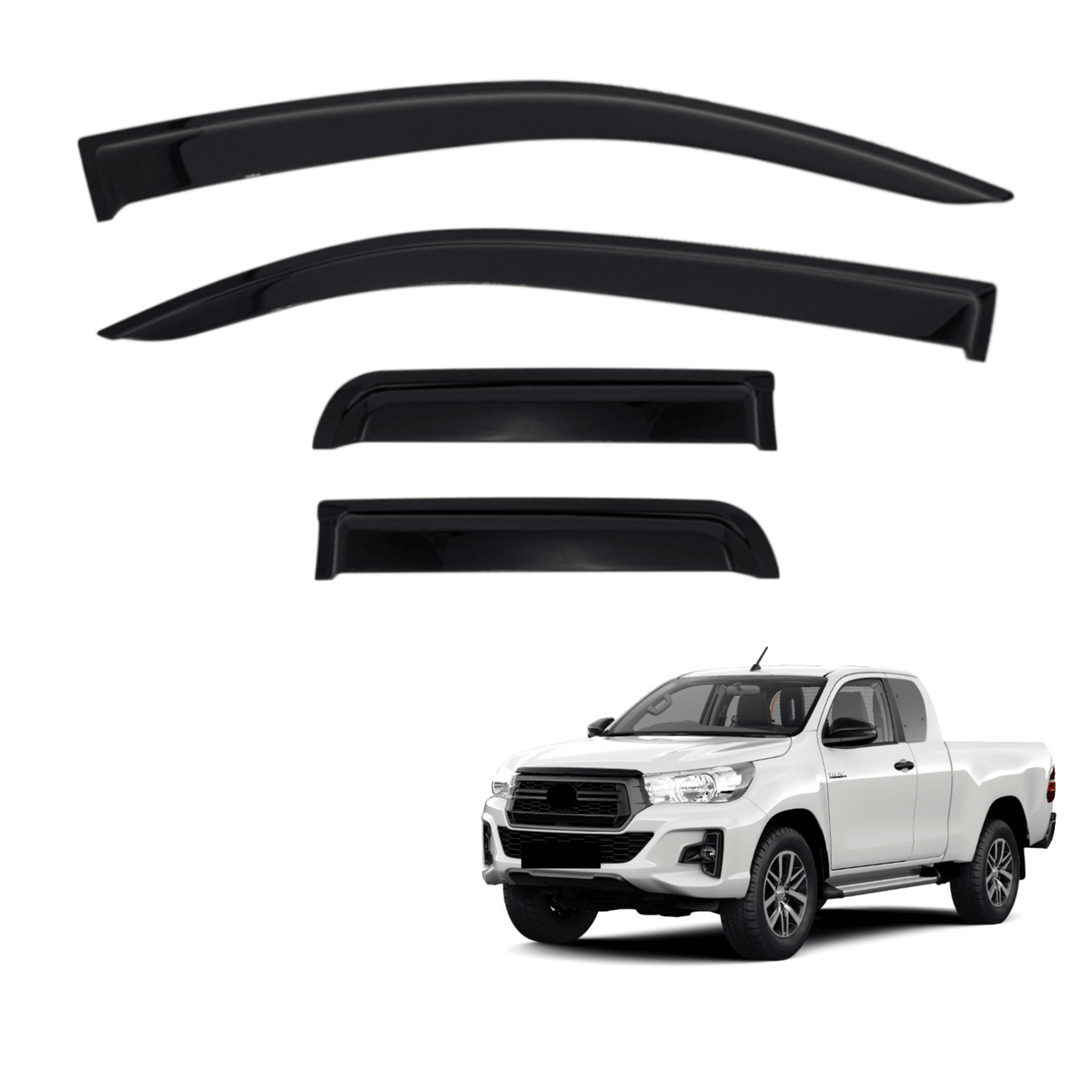 Injection Weather Shields for Toyota Hilux Extra Cab 2015-2025 – OAD4X4 ...