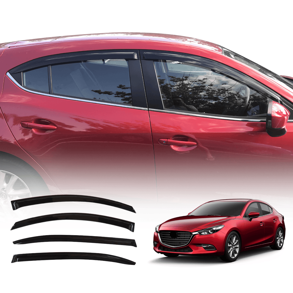 Injection Weather Shields for Mazda 3 Sedan BM BN 2013-2019 – OAD4X4 ...