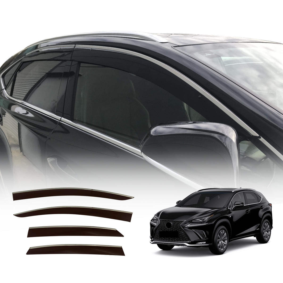 Stainless Edge Weather Shields for Lexus NX Series 2014-2021 – OAD4X4 ...