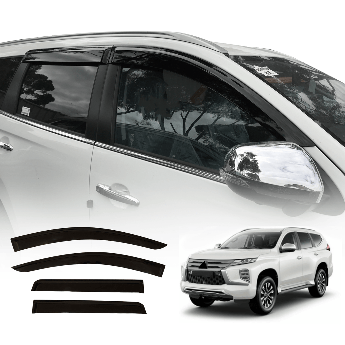 Injection Weather Shields for Mitsubishi Pajero Sport 2015-Onwards ...