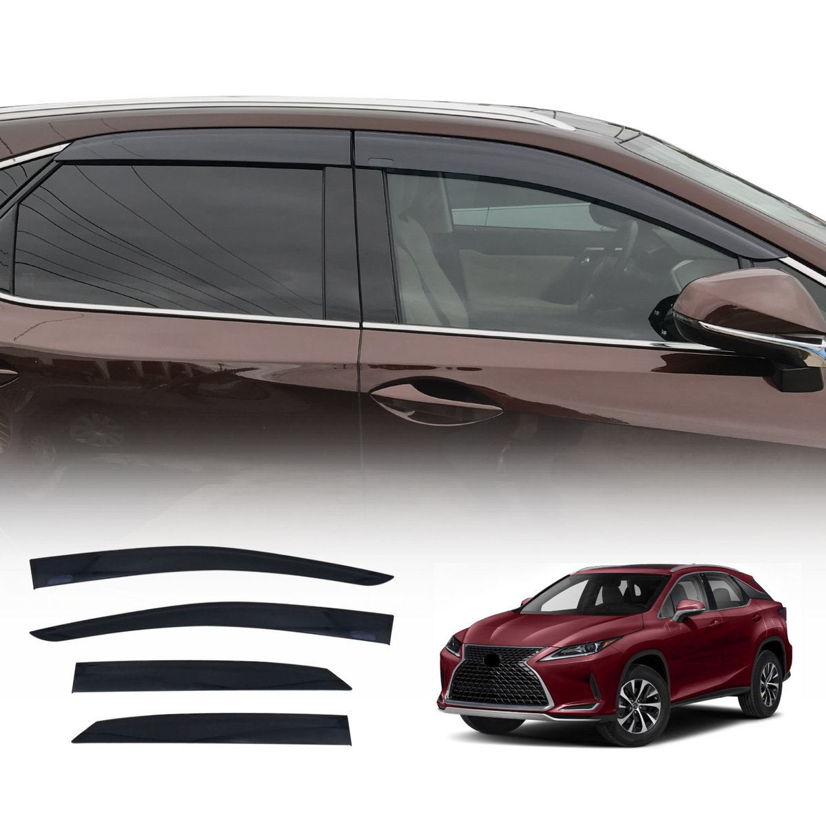 Injection Weather Shields for Lexus RX200T/300/350/450h 5 Seats 2015-2 ...