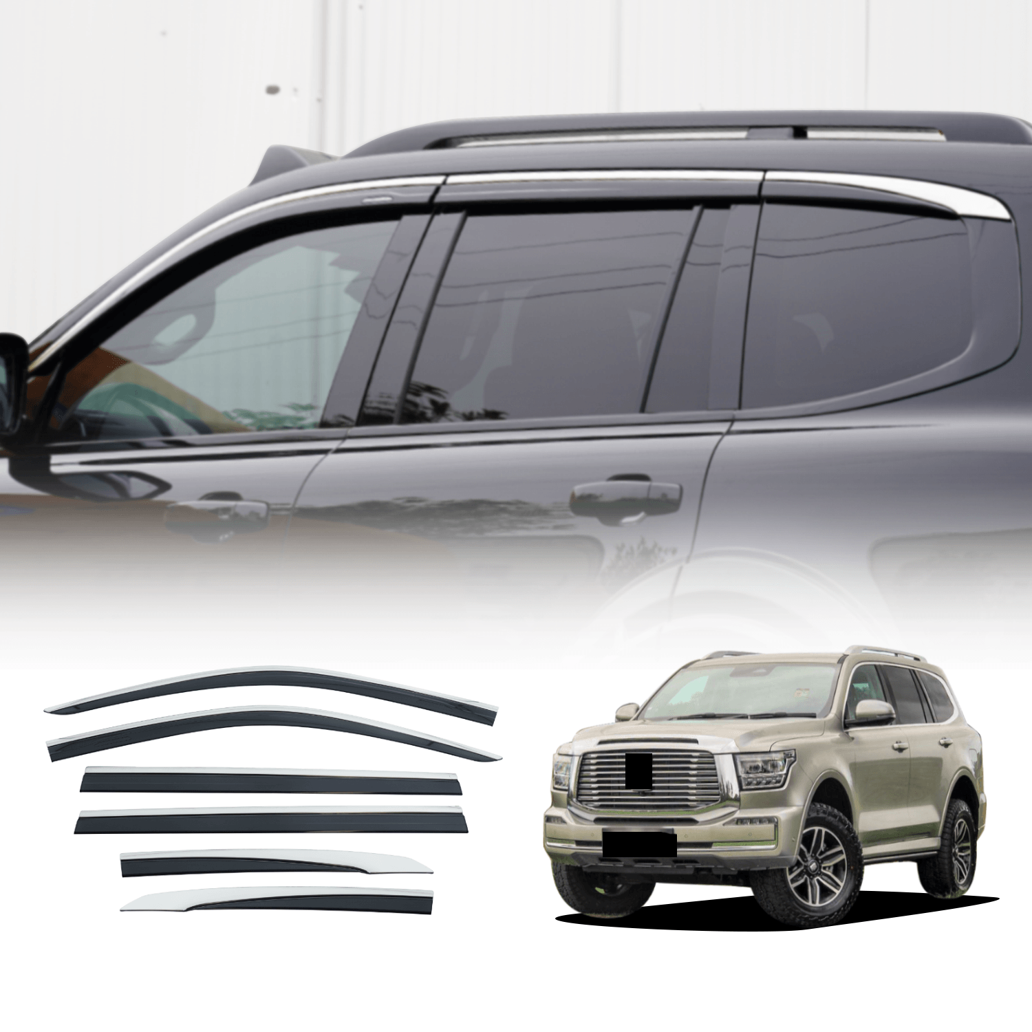 Stainless Edge Weather Shields for GWM Tank 500 Tank500 2024-Onwards 6 ...