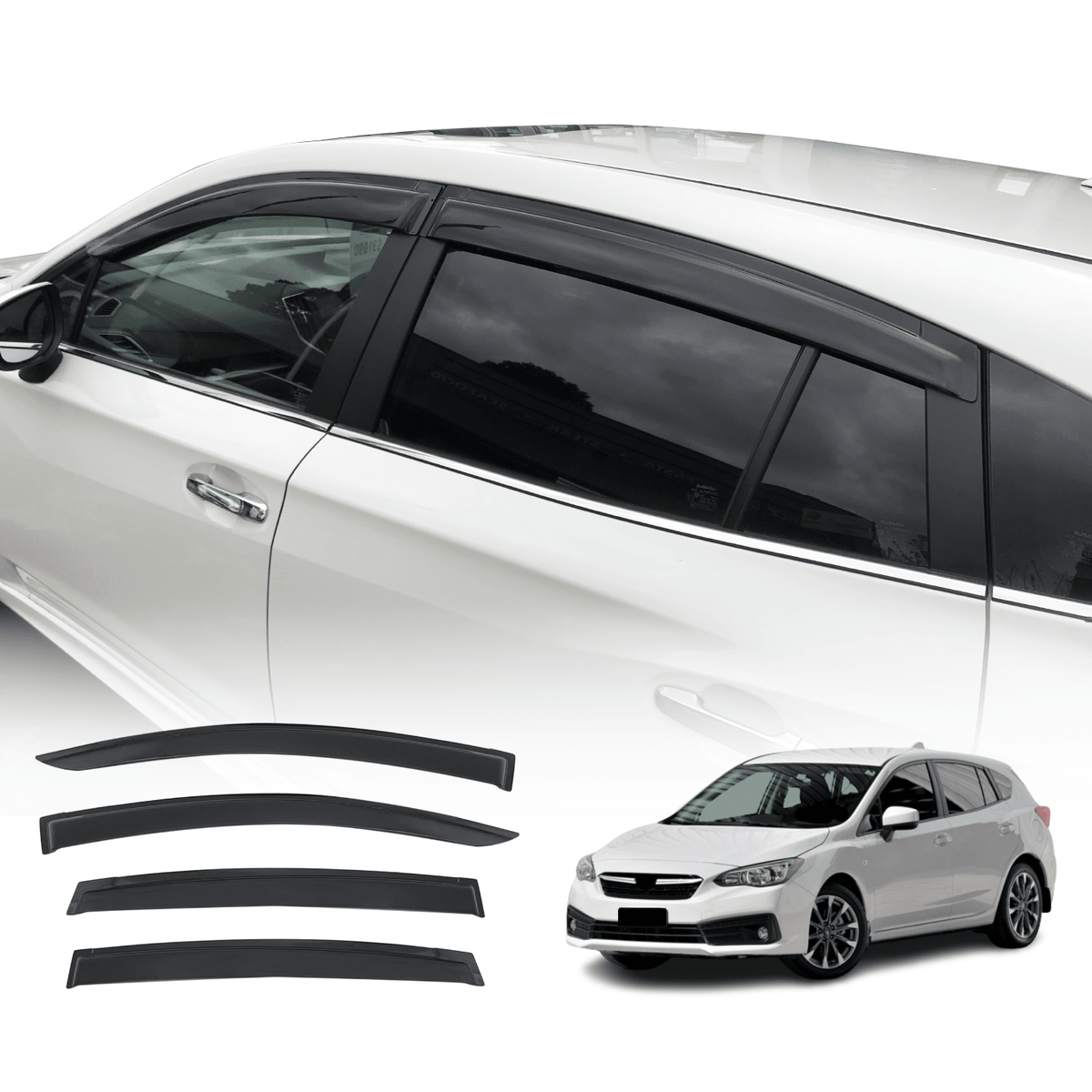 Luxury Weather Shields for Subaru Impreza G5 Series Hatch 2016-2022 ...