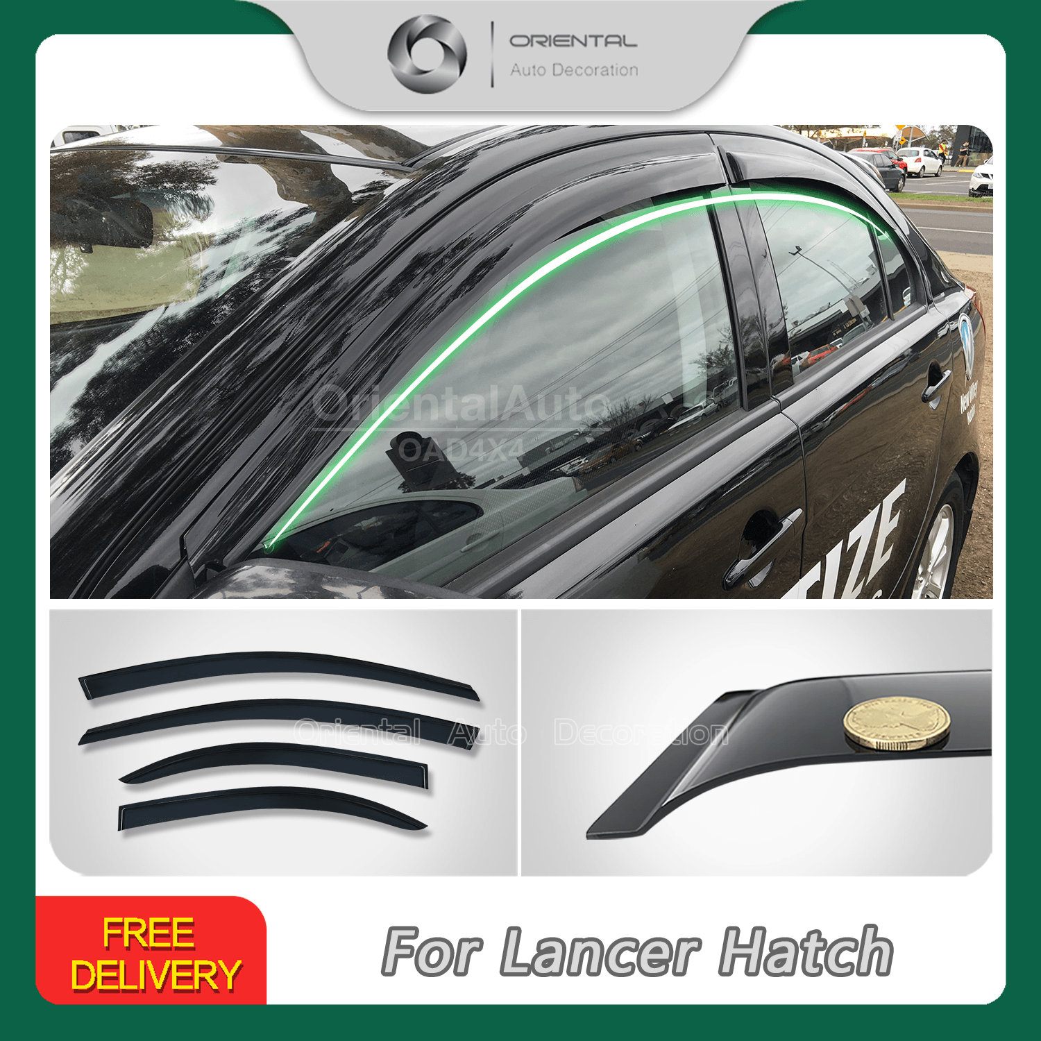 Premium Weathershields Weather Shields Window Visor For Mitsubishi Lan ...