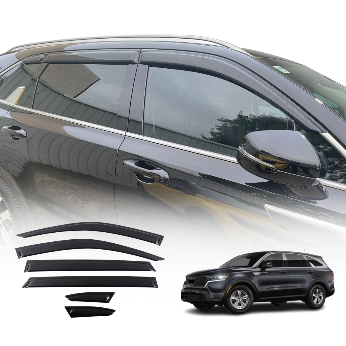 Luxury Weather Shields for KIA Sorento MQ4 Series 2020-Onwards 6PCS ...