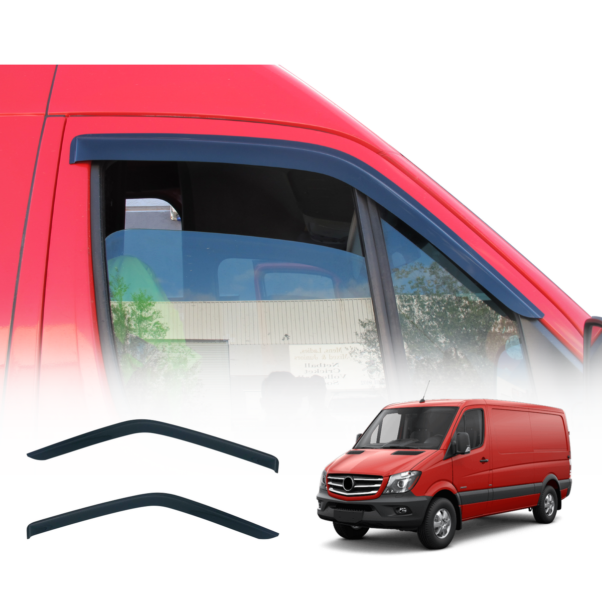 Weather Shields for Mercedes-Benz Sprinter 2006-Onwards 2PCS – OAD4X4 ...