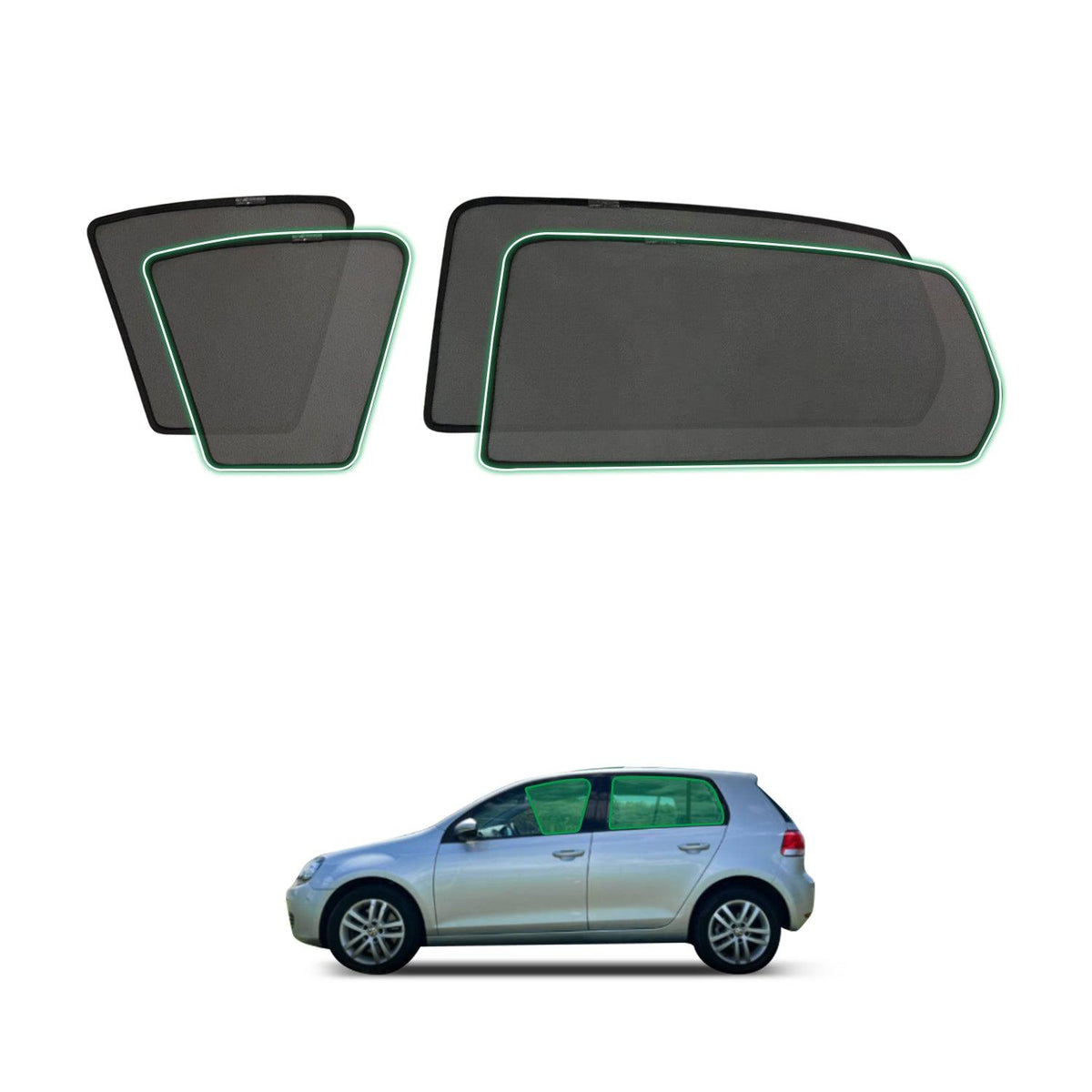 Magnetic Window Sun Shade for Volkswagen Golf 6th Gen MK6 2009-2013 ...