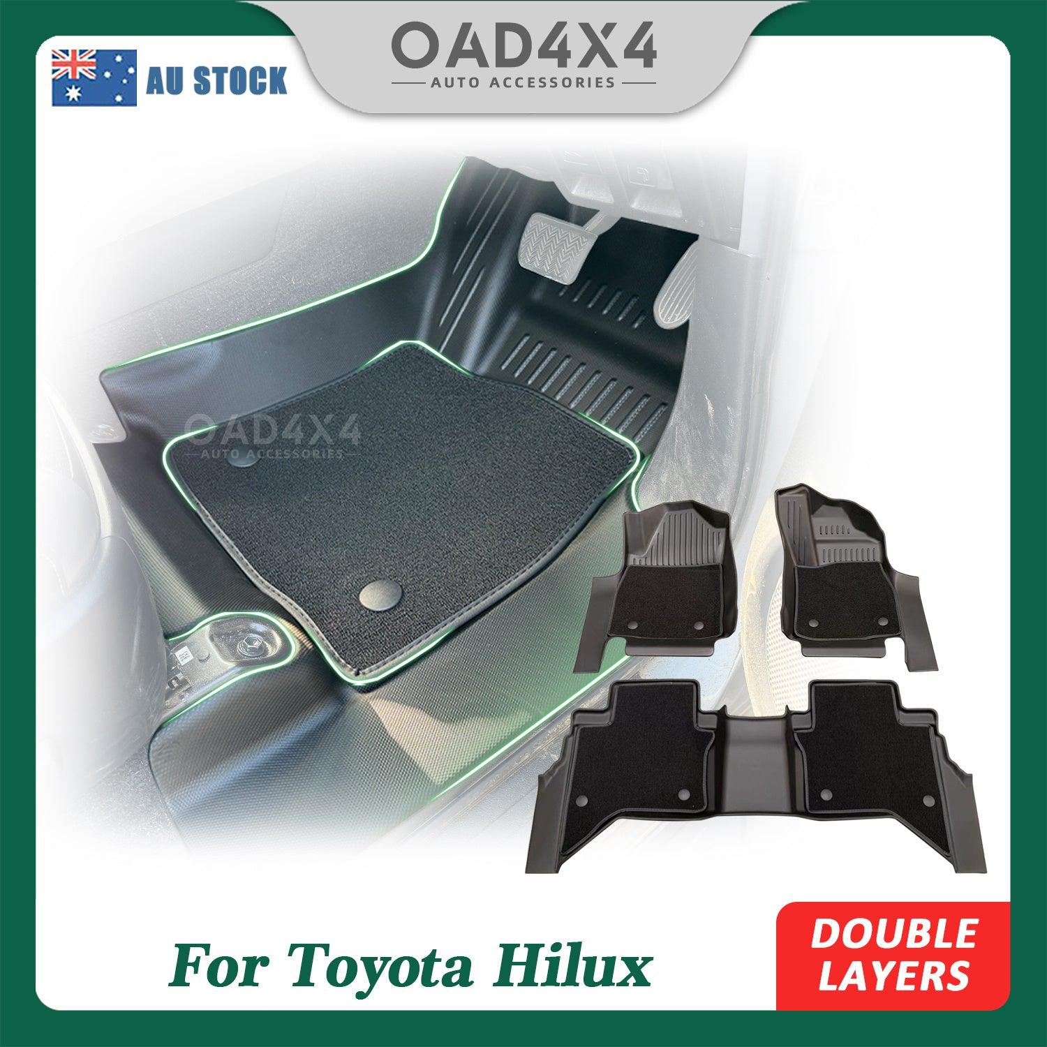 5D TPE Detachable Carpet Floor Mats for Toyota Hilux Auto Dual Cab 201 ...