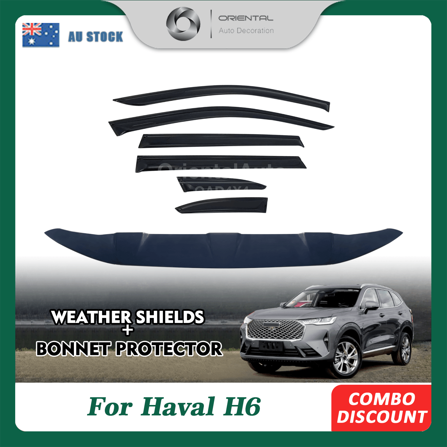 Luxury Bonnet Protector & Luxury 6pcs Weathershields for Haval B01 Ser ...