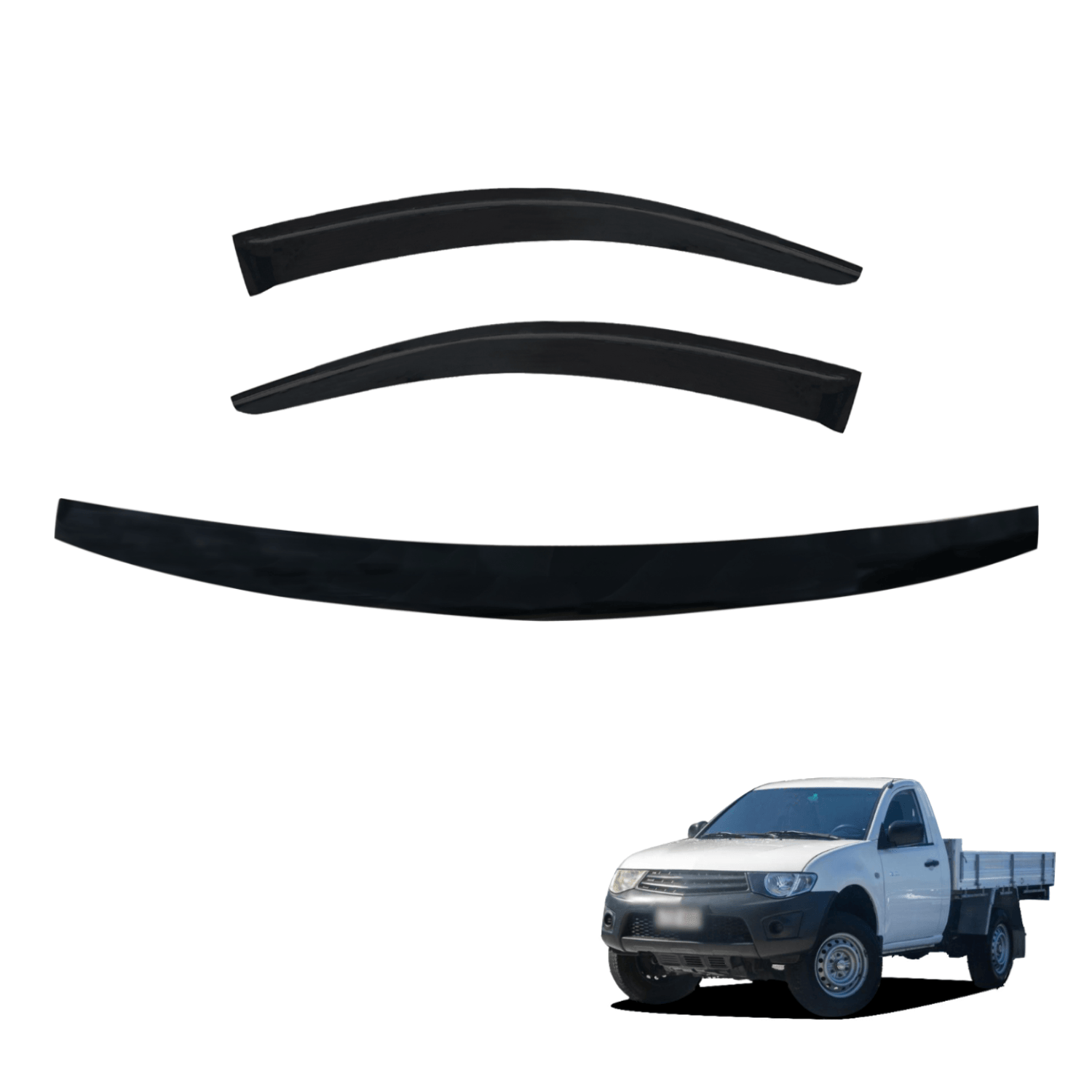 Bonnet Protector & Weather Shields for Mitsubishi Triton ML MN Single ...