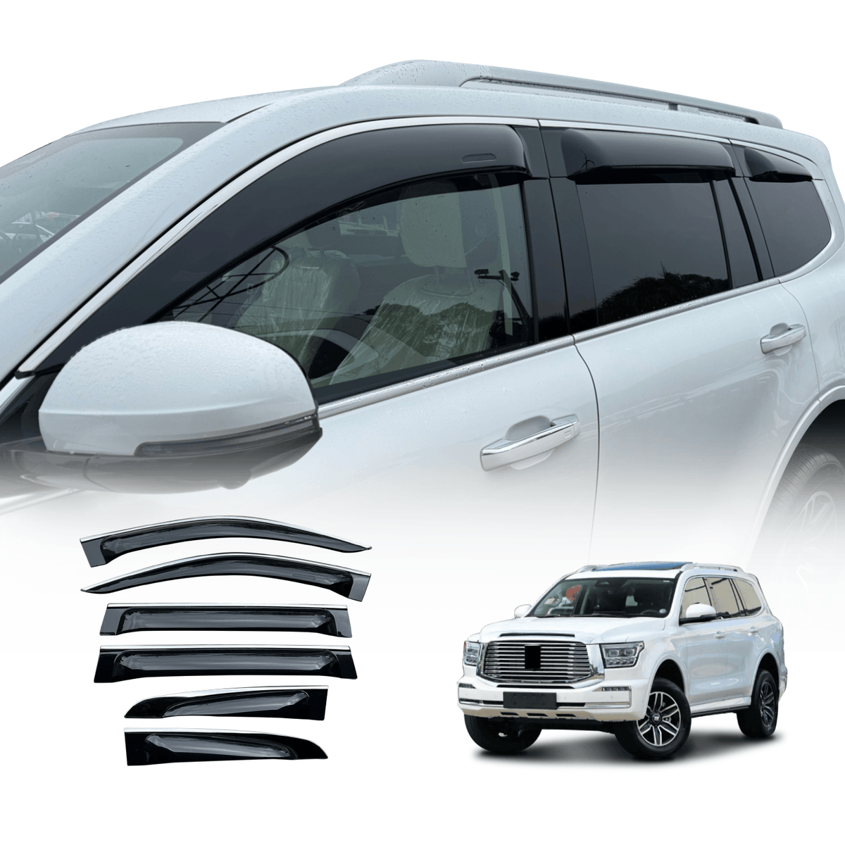 Widened Stainless Edge Weather Shields for GWM Tank 500 Tank500 2024-O ...