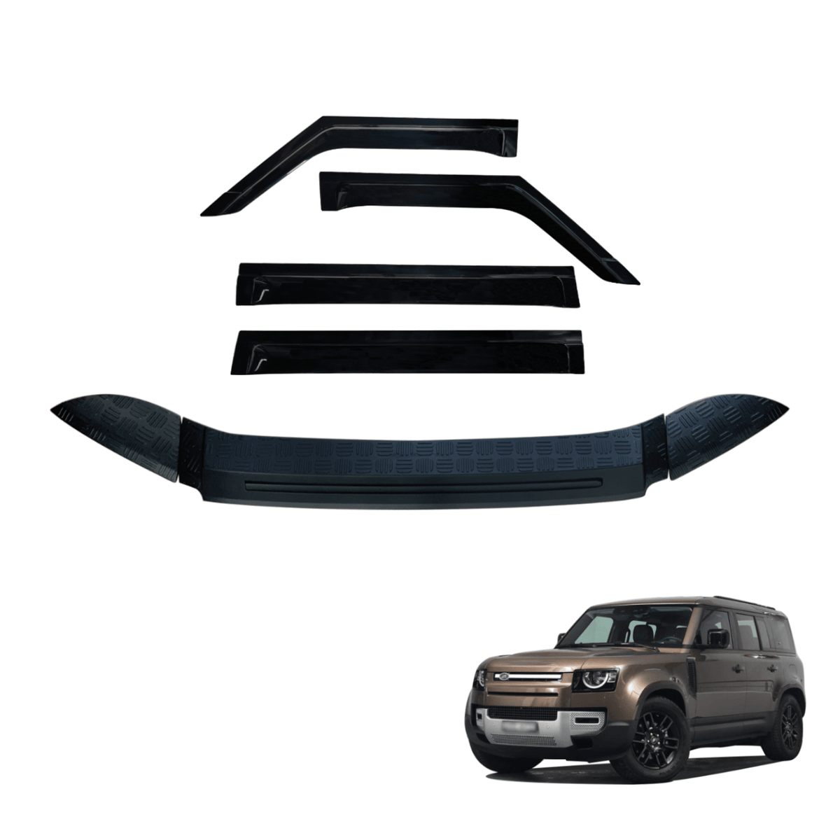 Bonnet Protector & Widened Weathershields for Land Rover Defender L663 ...