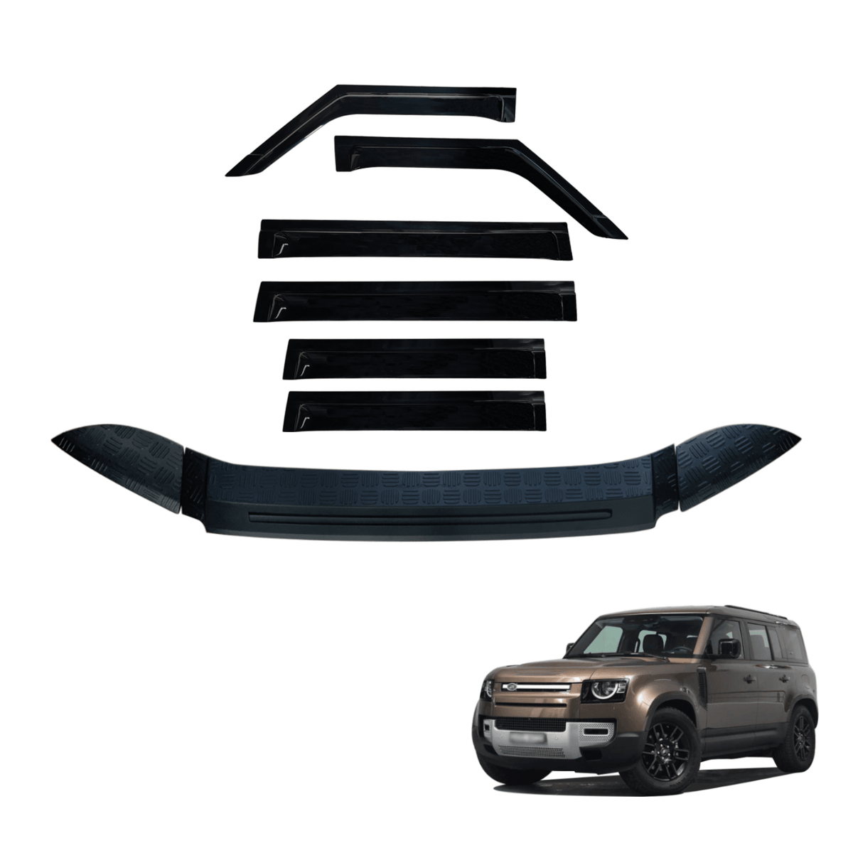 Bonnet Protector & Widened Weathershields for Land Rover Defender L663 ...