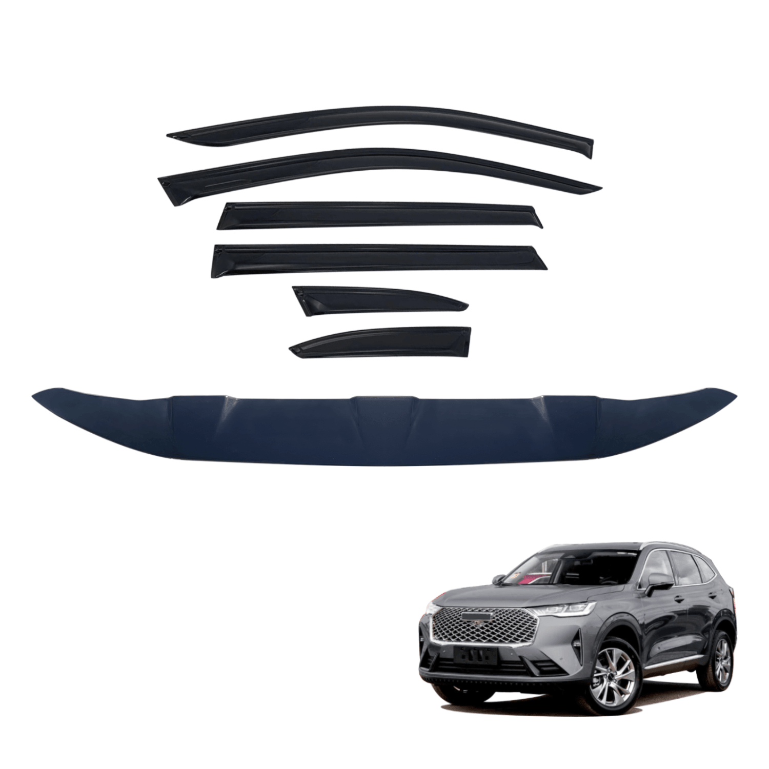 Bonnet Protector & Luxury Weather Shields for Haval B01 Series H6 2021 ...