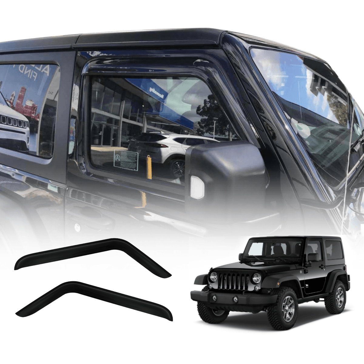 Luxury Weather Shields for Jeep Wrangler JL Series 2018-Onwards 2PCS ...