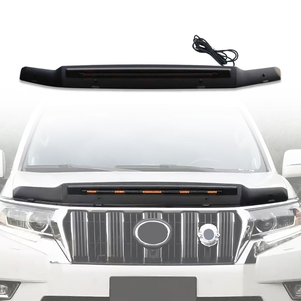 Bonnet Protector with LED Lights for Toyota Land Cruiser Prado 150 201 ...