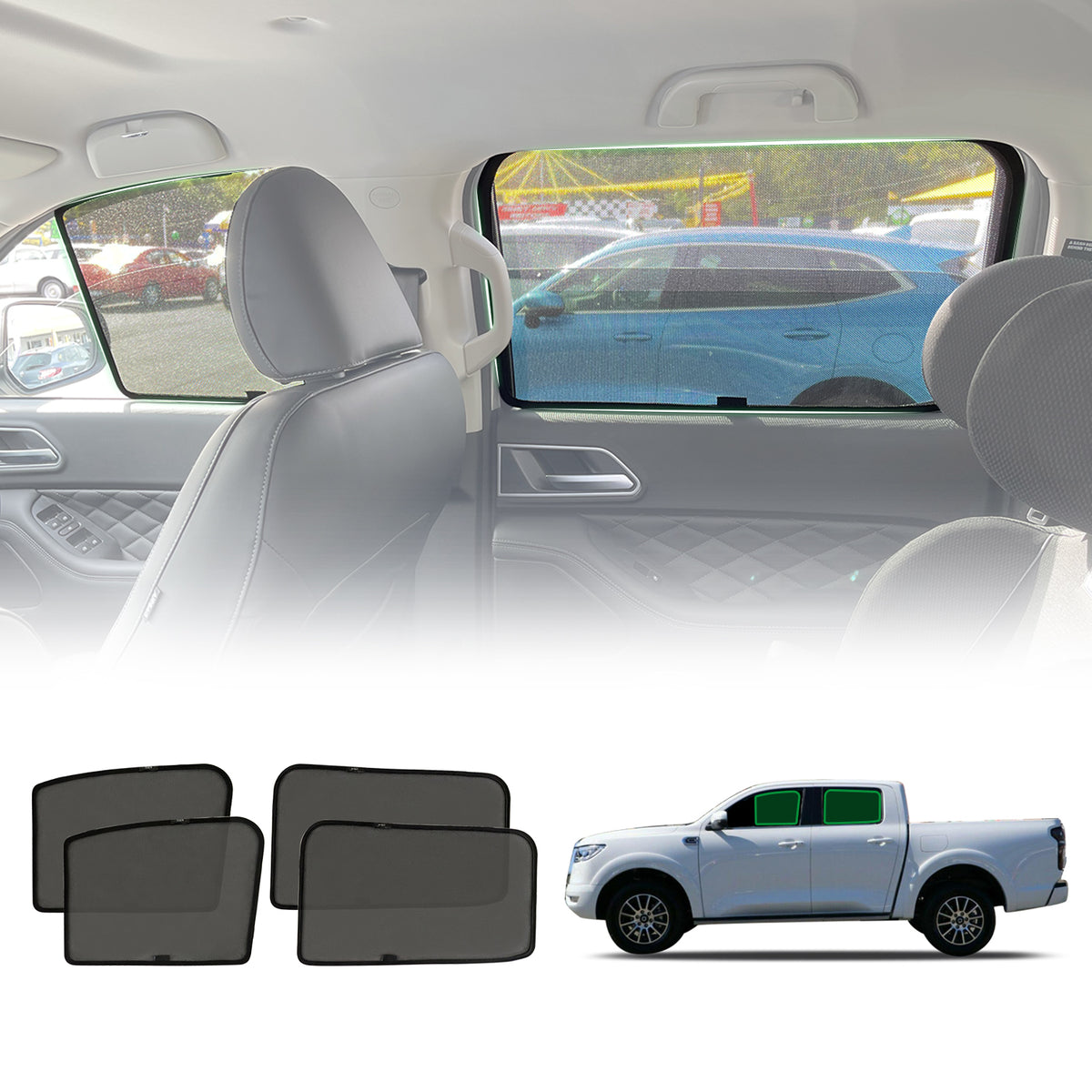 Magnetic Window Sun Shade for GWM Cannon All Models – OAD4X4 Accessories