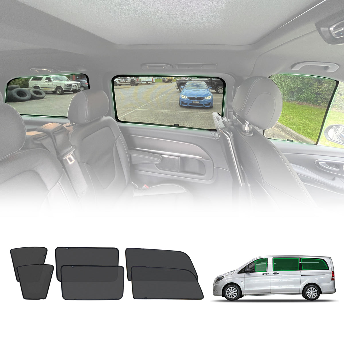 Magnetic Window Sun Shade for Mercedes-Benz Valente/Vito 2015-Onwards ...