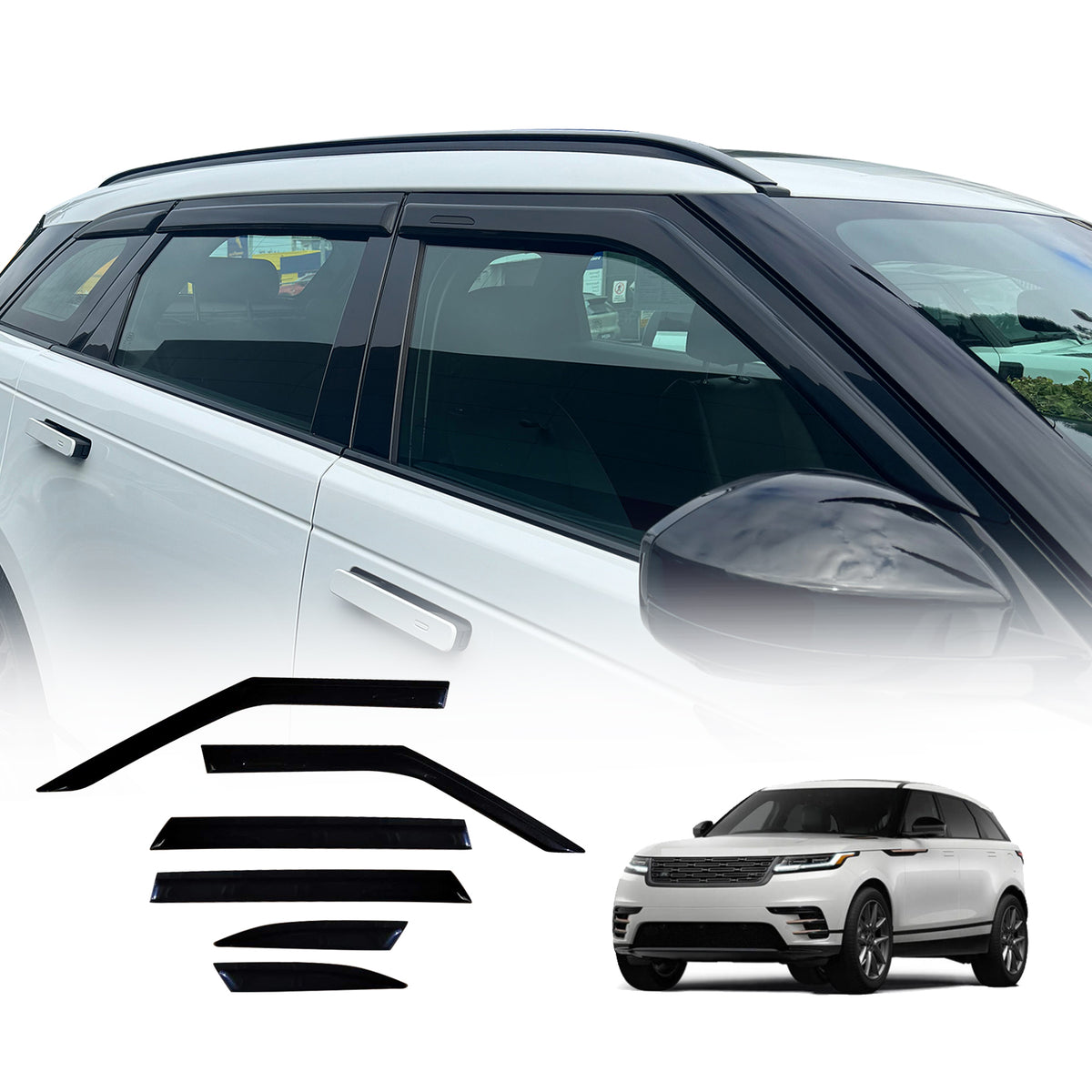 Luxury Weather Shields for Land Rover Range Rover Velar 2017-Onwards 6 ...