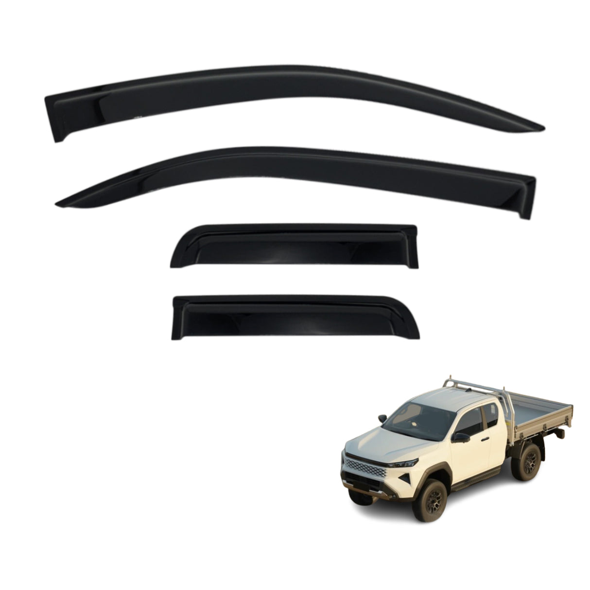 Injection Weather Shields for Toyota Hilux Extra Cab 2025-Onwards ...