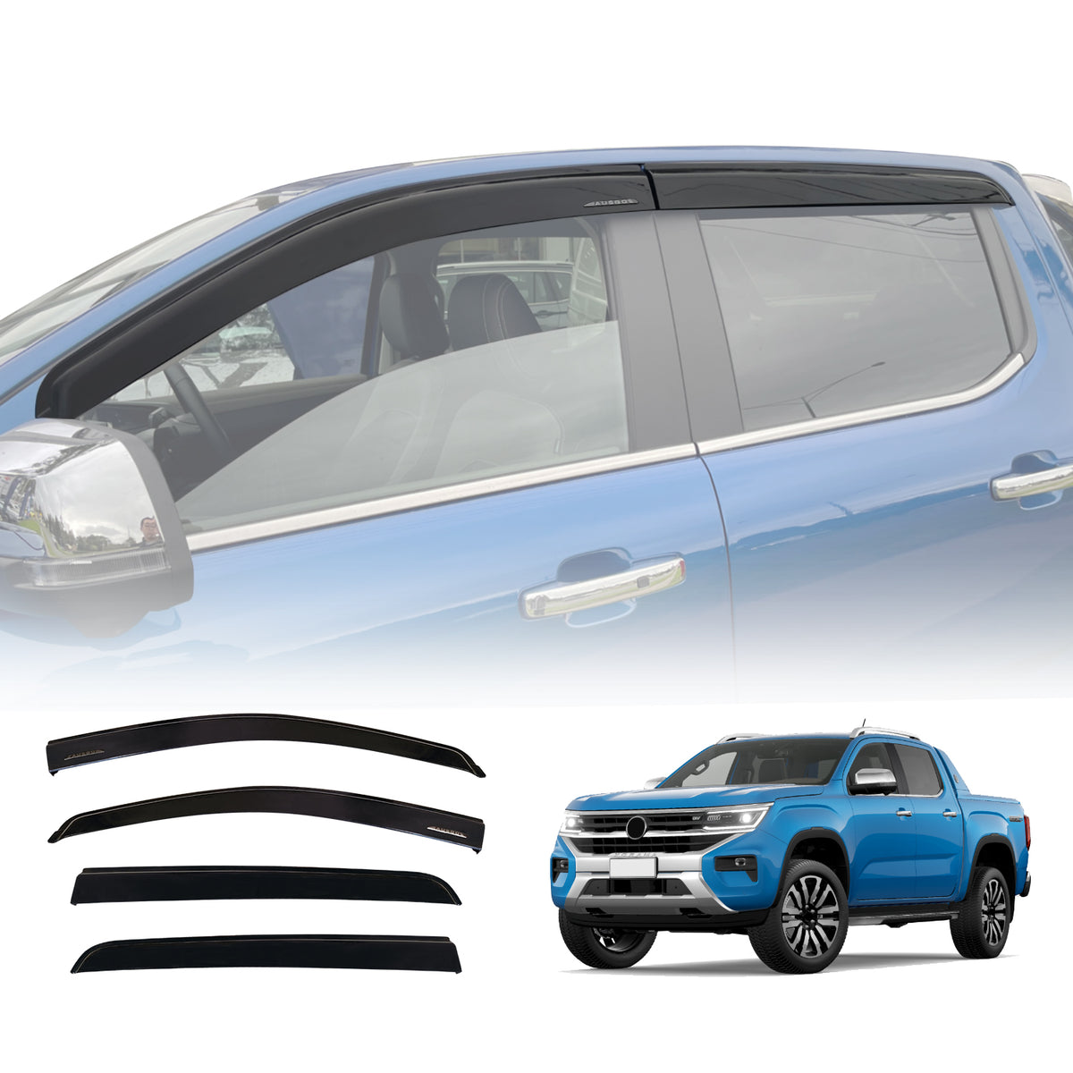 Injection Weather Shields for Volkswagen Amarok Next-Gen Dual Cab NF S ...